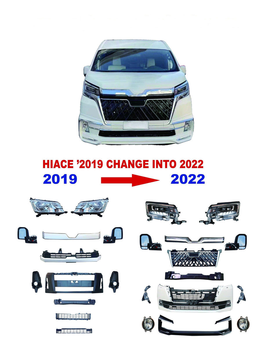 Hiace 2019 Change to 2021 Wald Modified Complete Kits #7607 【Hiace 300 ...
