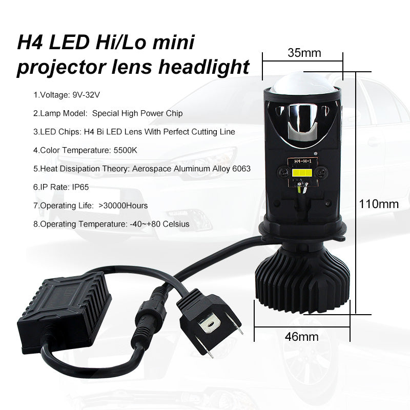 FUTURE3 H4 HI/LOW DOUBLE LIGHT PROJECTOR LENS – Sandonled